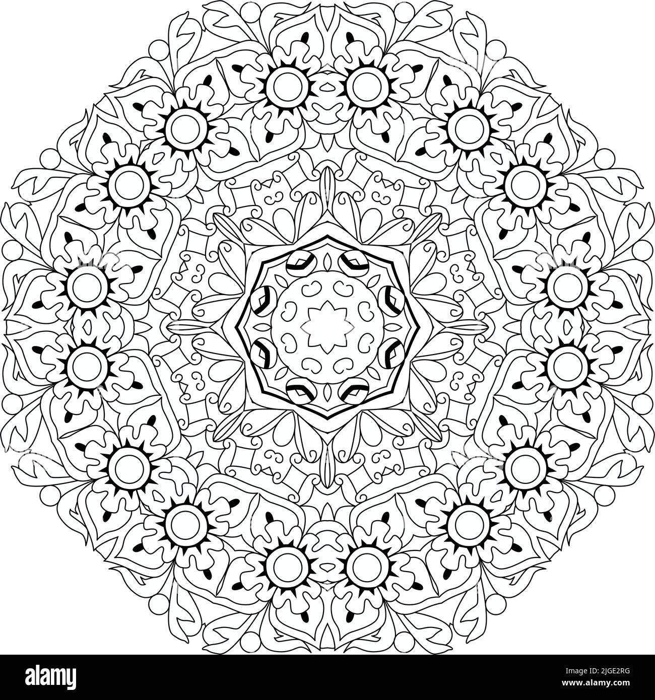 Vector Adult Coloring Book Textures. Hand-painted art design. Adult ...