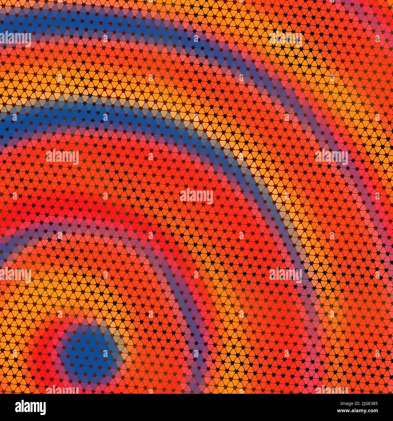 Abstract retro Artistic Low Polygon triangle strip with Geometric grid ...