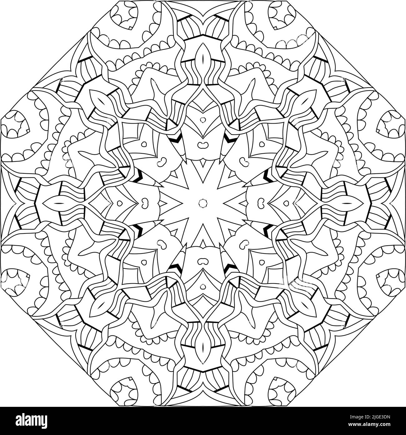 Vector Adult Coloring Book Textures. Hand-painted art design. Adult ...