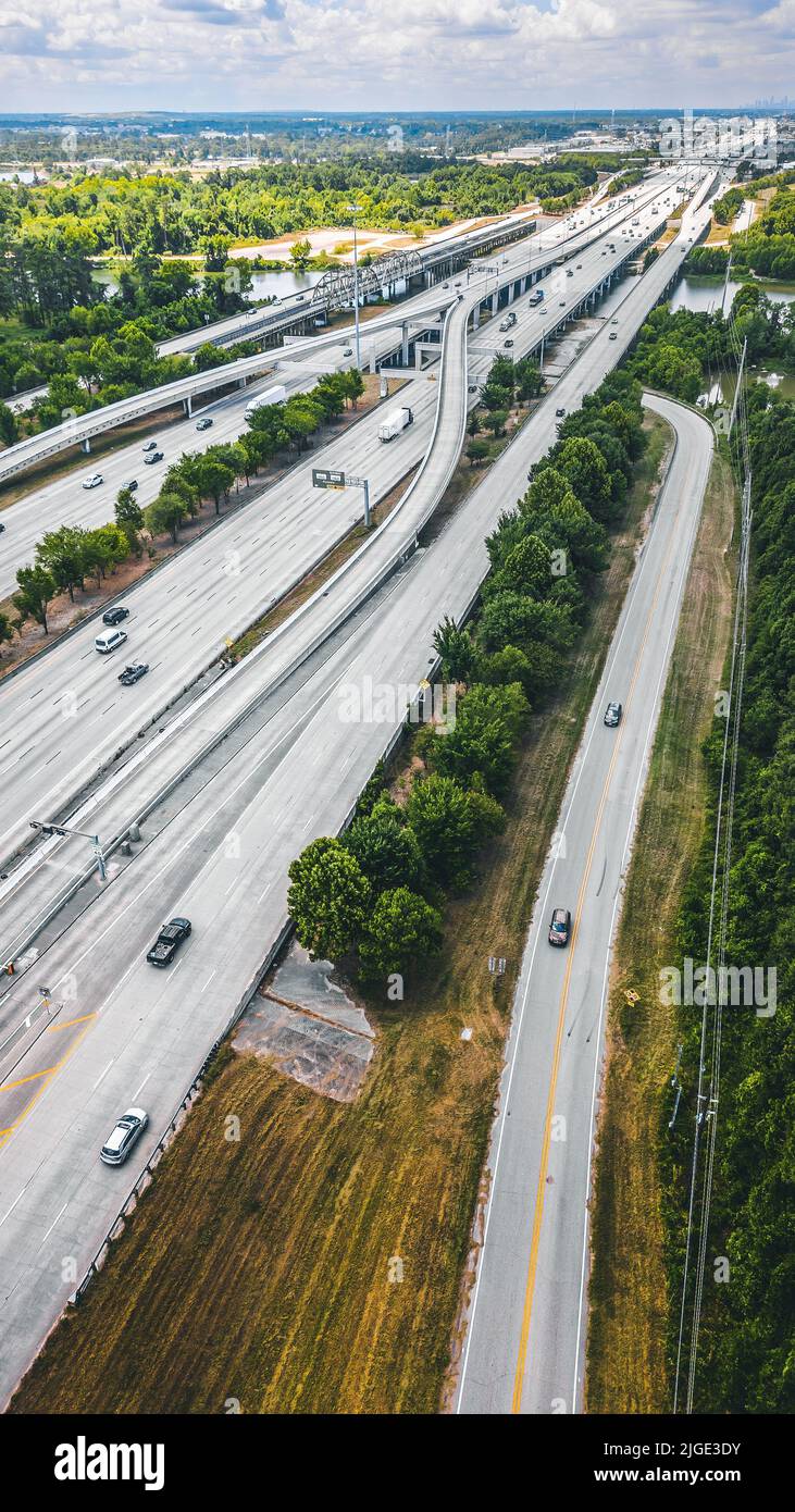 Busy Freeway in Houston Texas Stock Photo - Alamy