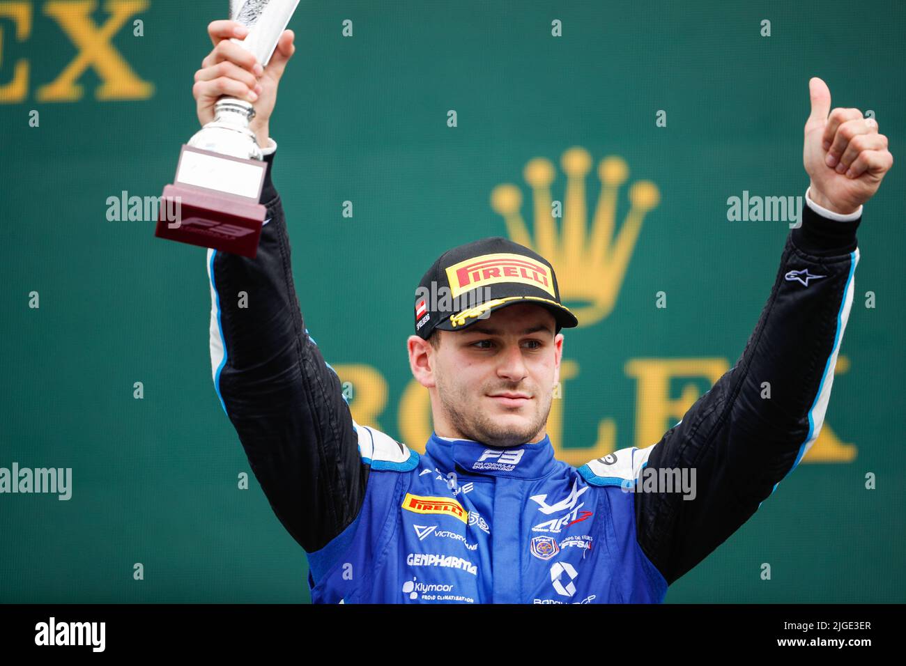 podium MARTINS Victor (fra), ART Grand Prix, Dallara F3, portrait ...