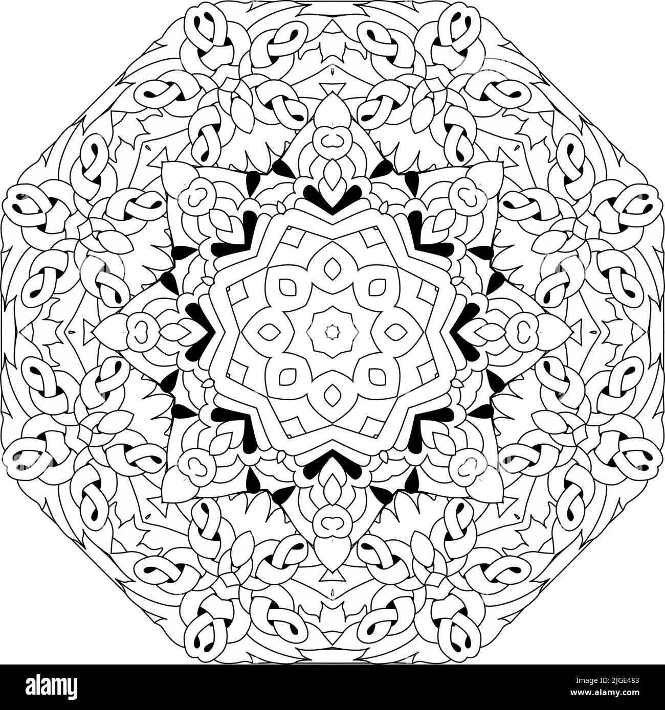 Vector Adult Coloring Book Textures. Hand-painted art design. Adult ...