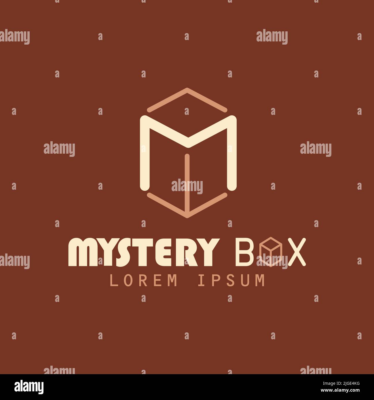 mystery box logo design. letter M. logo, template, icon, illustration ...
