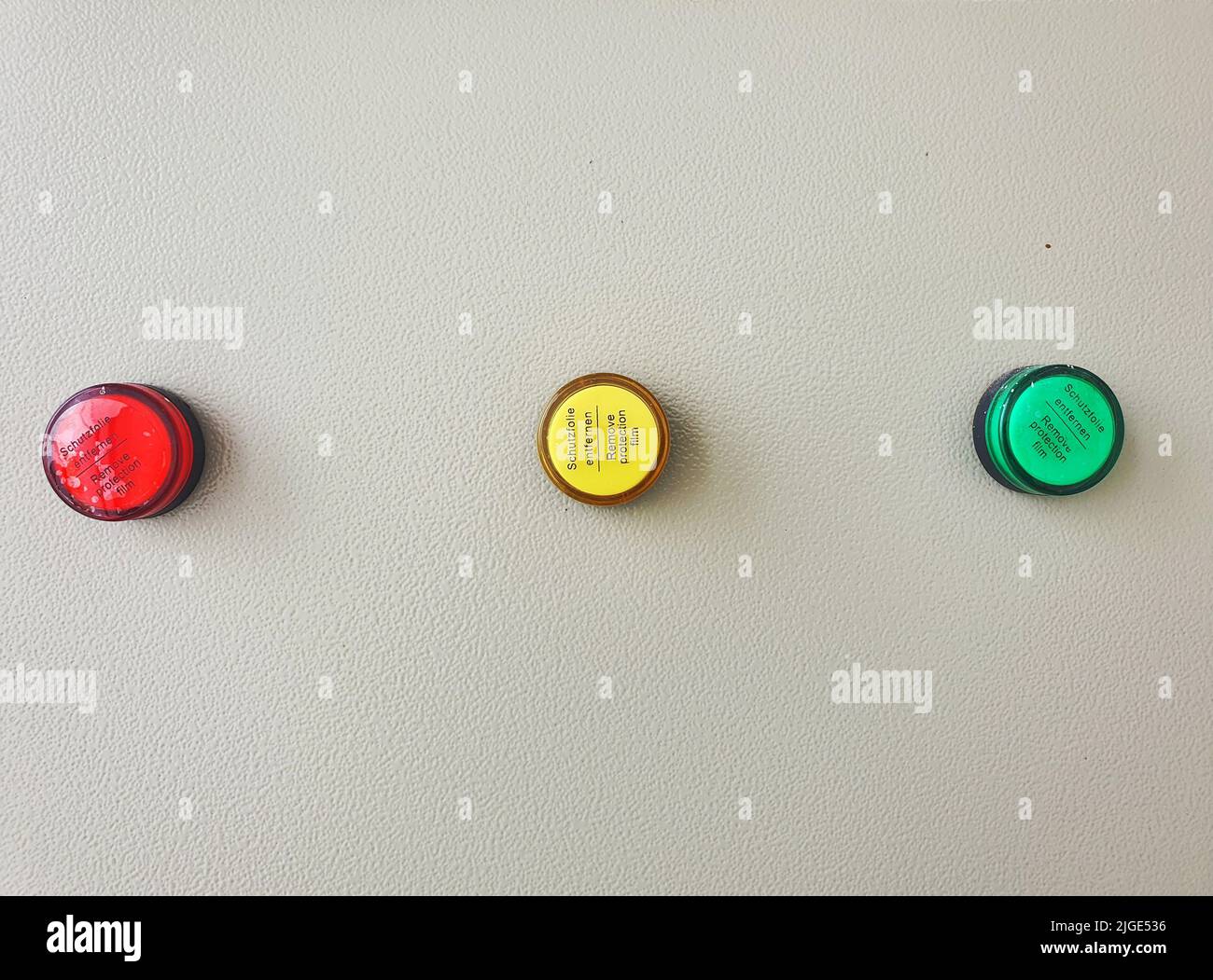 Pilot lamp R S T , Light bulb red, yellow, green show status of 3 phase ...