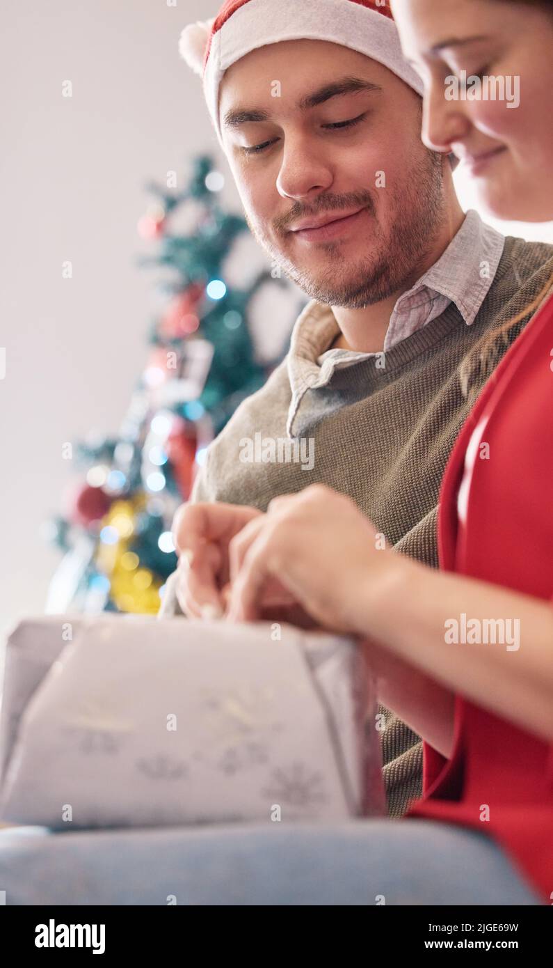 Love is a gift you get to open again and again. a happy young couple ...