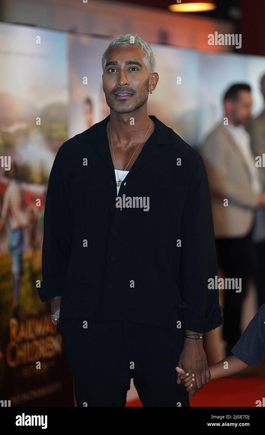 Lee Juggurnauth arriving at the Railway Children gala screening at ...