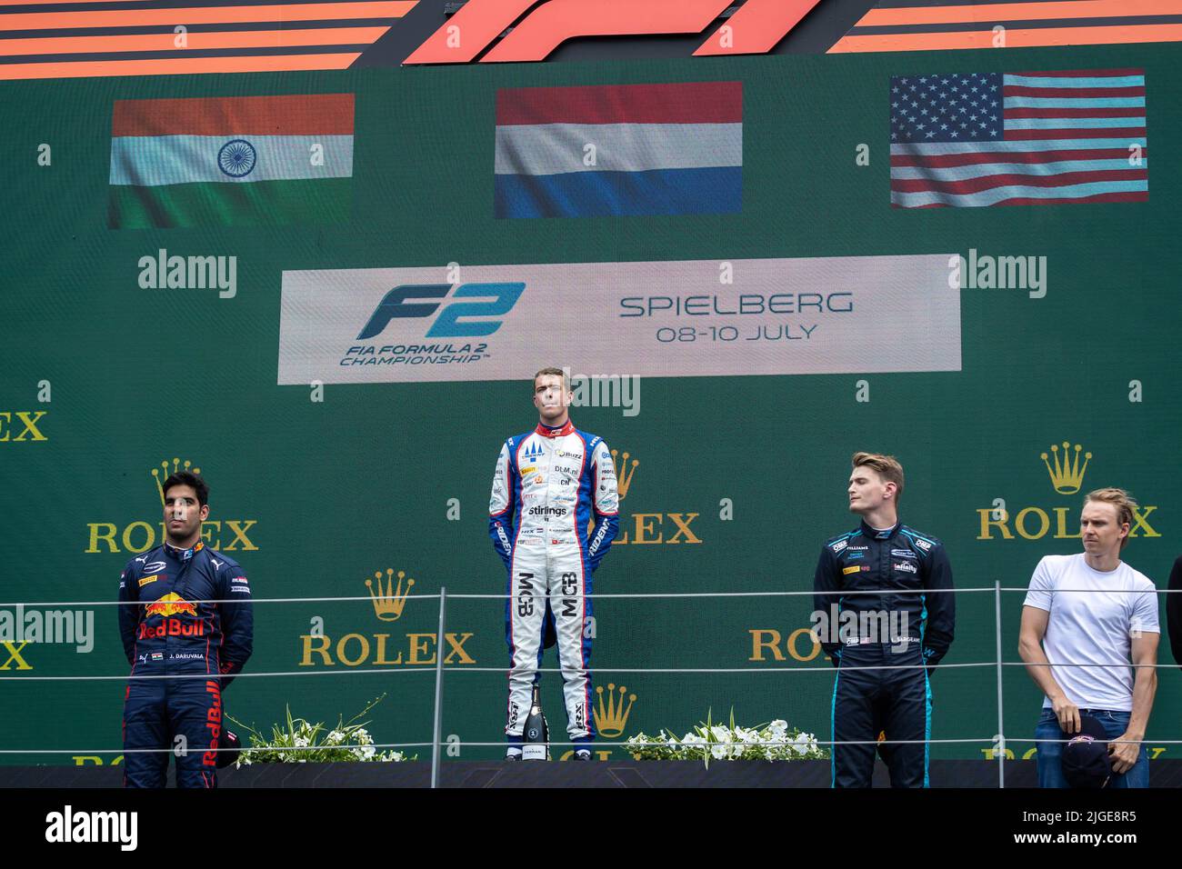 Podium, DARUVALA Jehan (ind), Prema Racing, Dallara F2, VERSCHOOR ...