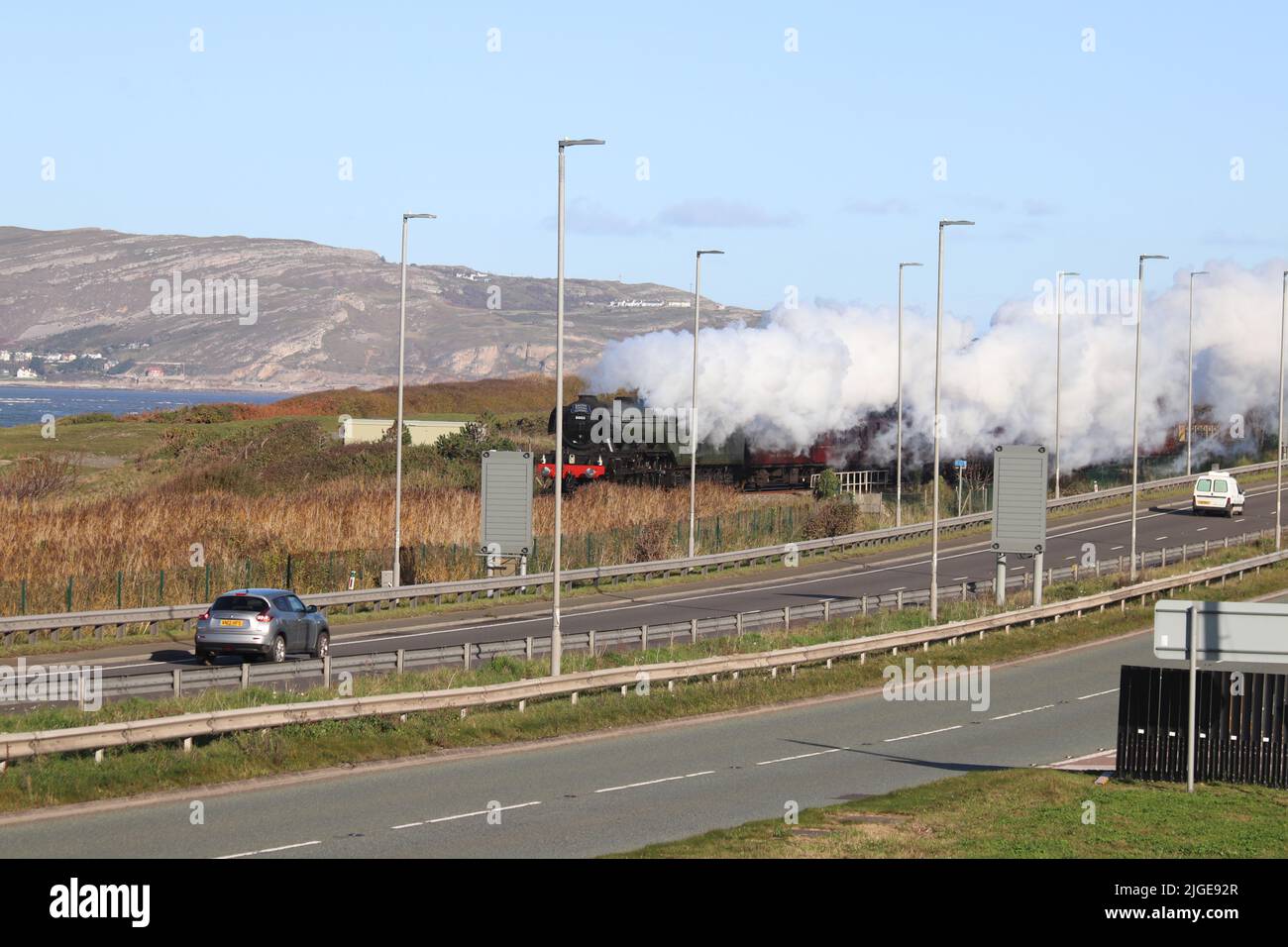 The Flying Scotsman on the North Wales coastal line Stock Photo - Alamy