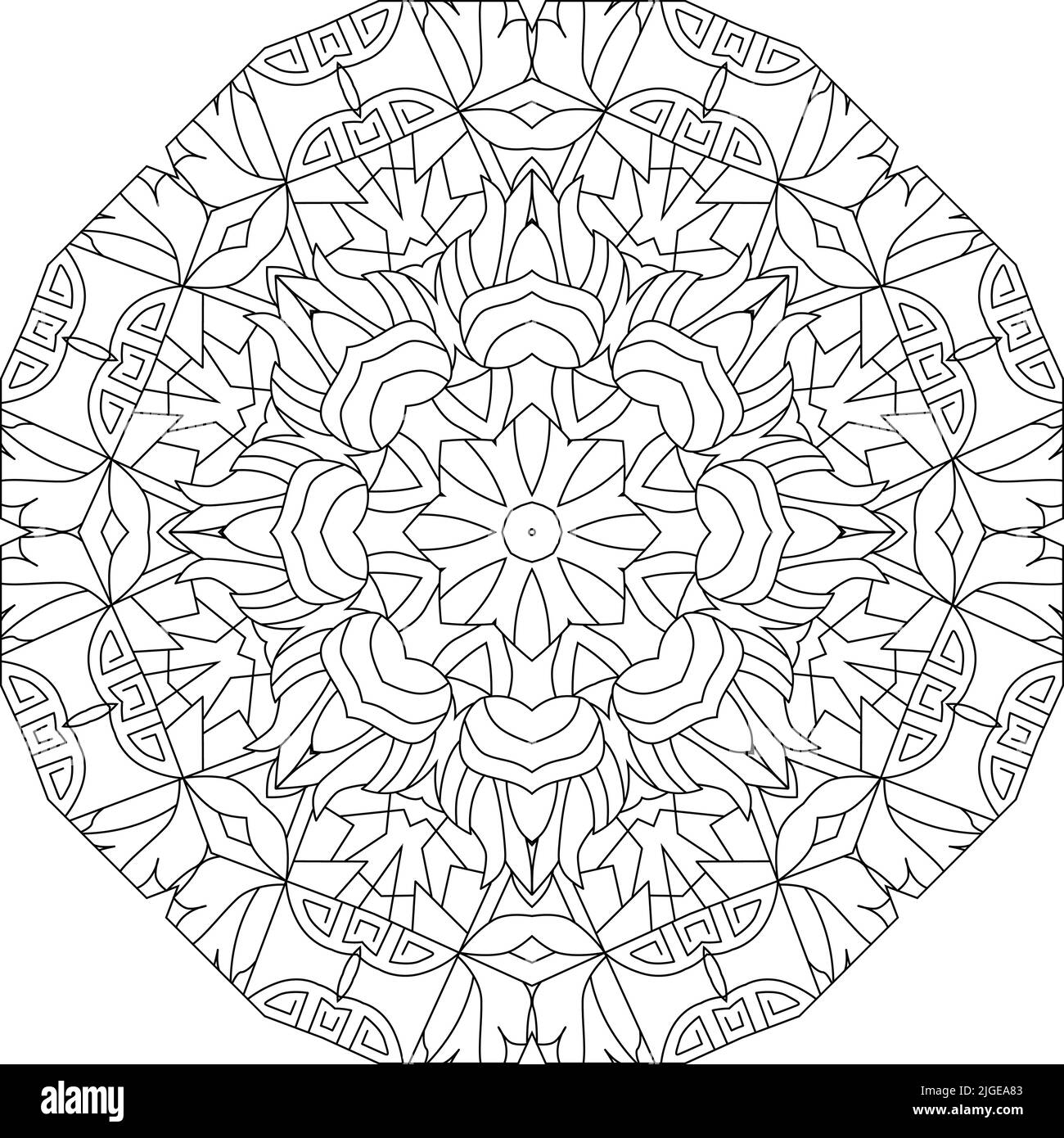 Vector Adult Coloring Book Textures. Hand-painted art design. Adult ...