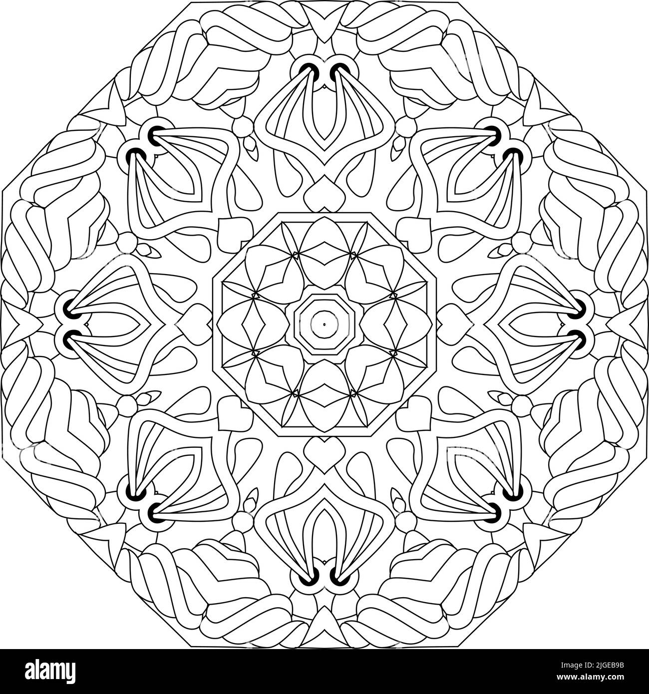 Vector Adult Coloring Book Textures. Hand-painted art design. Adult ...