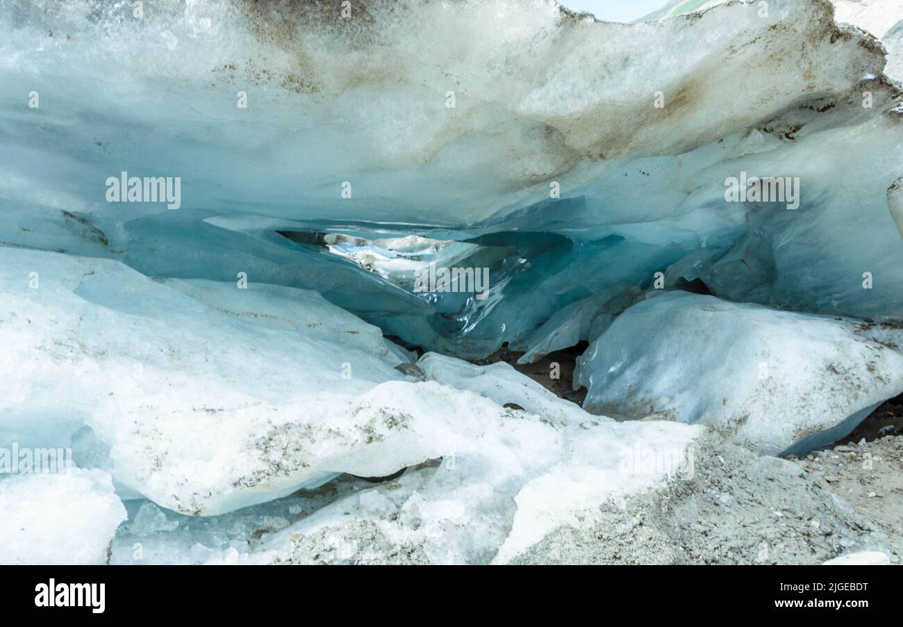 Closeup of lower Part of Pasterze Glacier Stock Photo - Alamy