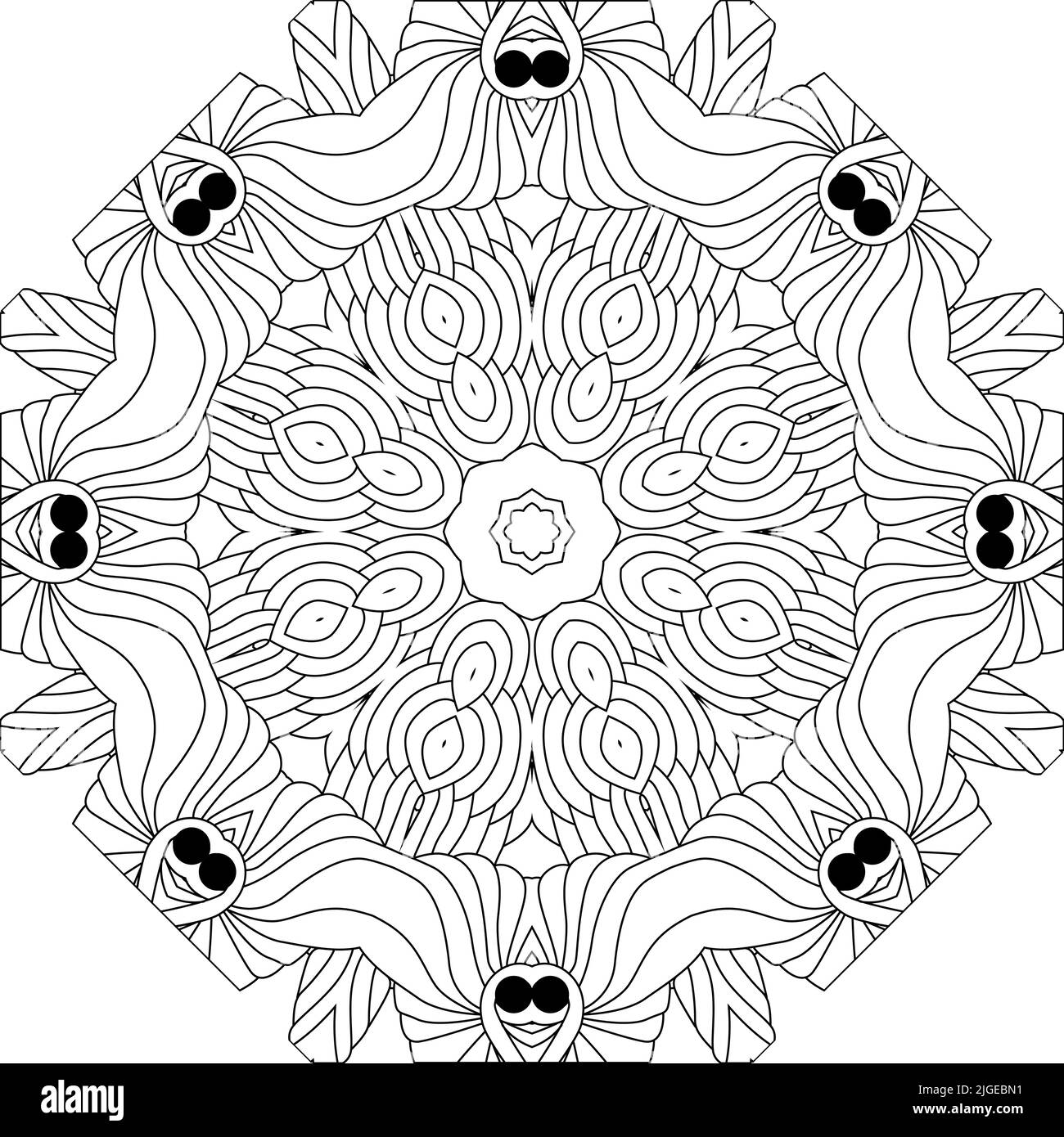 Vector Adult Coloring Book Textures. Hand-painted art design. Adult ...