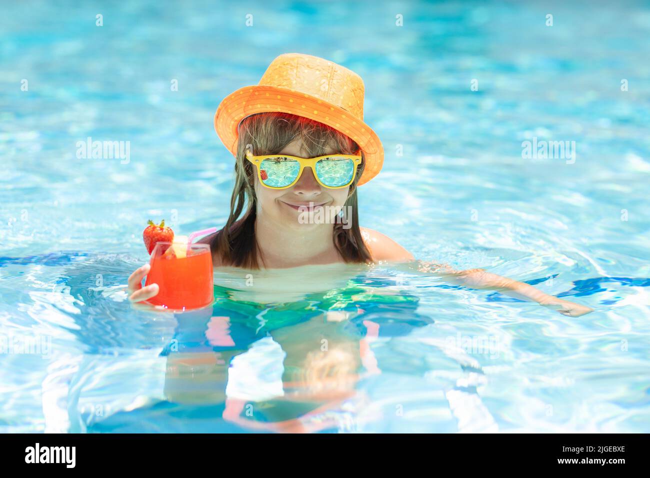 Pool water drinking kid hi-res stock photography and images - Alamy