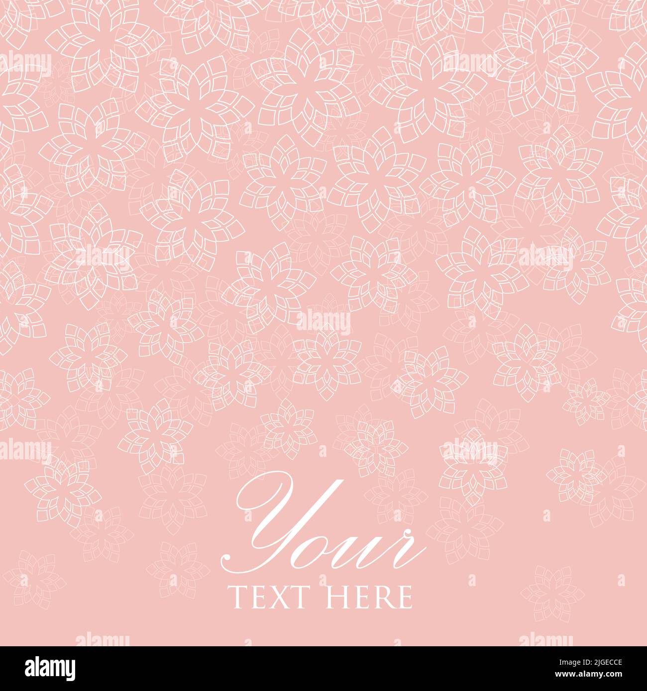 Vector white abstract flowers falling with cute pink background ...