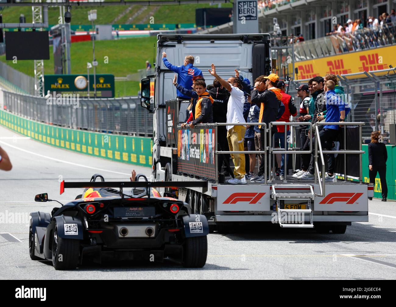Spielberg, Austria. 10th July, 2022. Drivers parade, F1 Grand Prix of ...