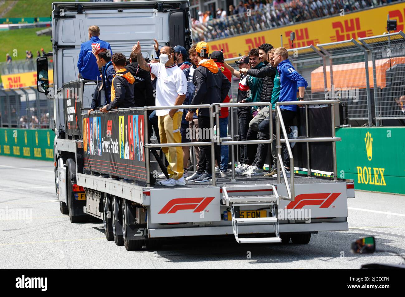 Spielberg, Austria. 10th July, 2022. Drivers parade, F1 Grand Prix of ...