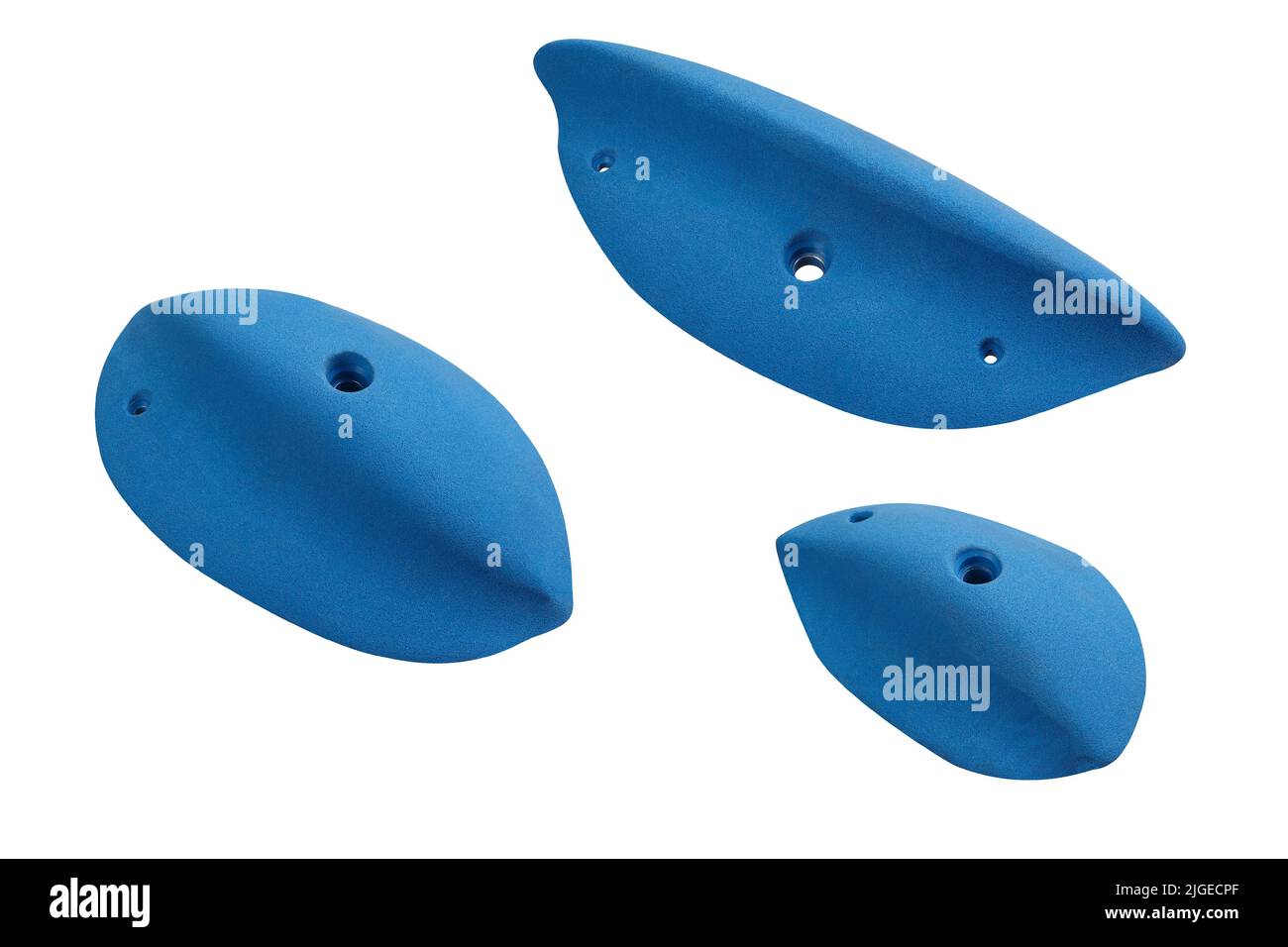 Set of Blue Rock Climbing Holds isolated on white background Stock ...