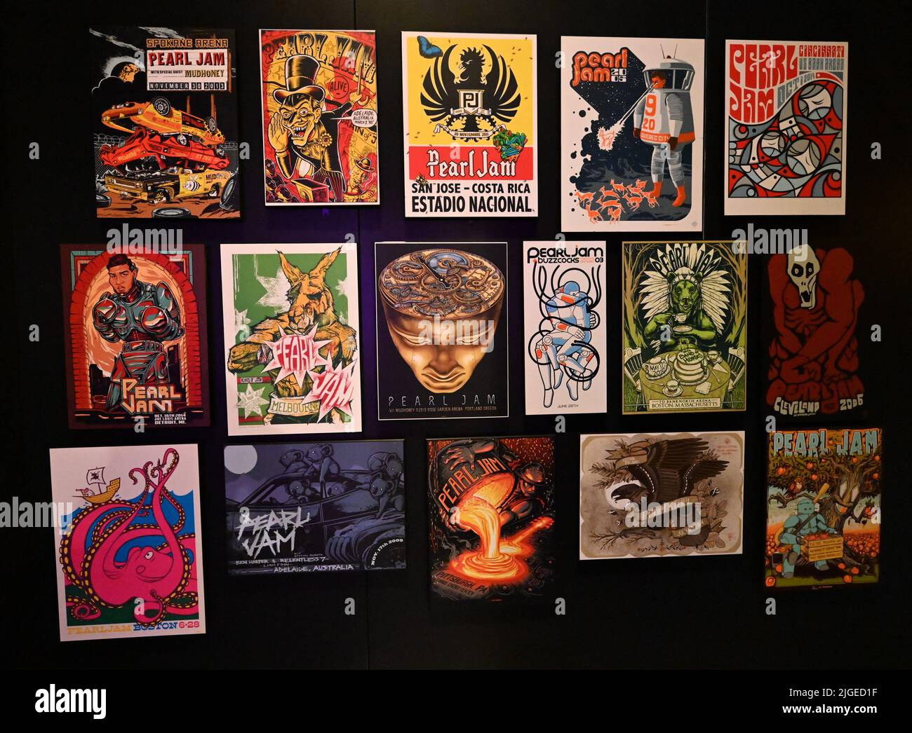 Pearl Jam rock memorabilia in Seattle, Washington Stock Photo - Alamy
