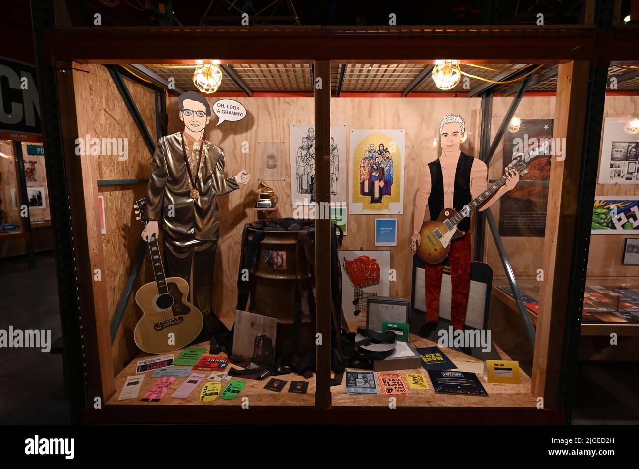 Pearl Jam rock memorabilia in Seattle, Washington Stock Photo - Alamy