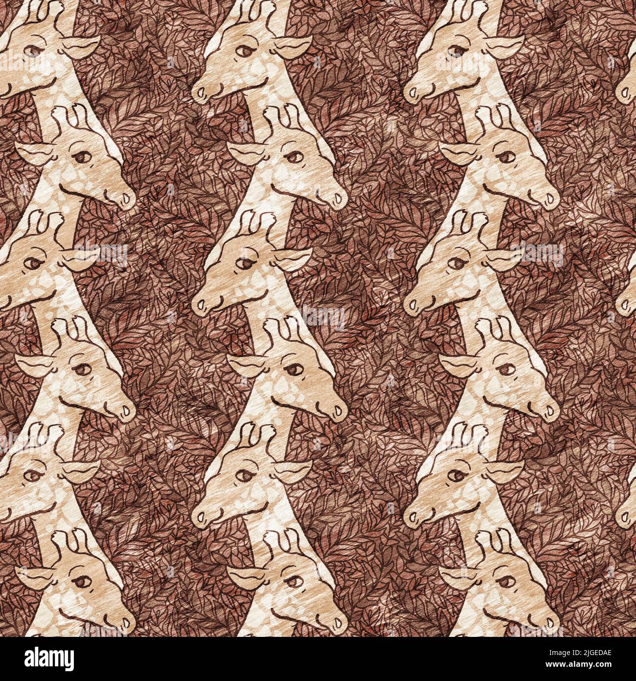 Cute safari wild giraffe animal pattern for babies room decor. Seamless ...