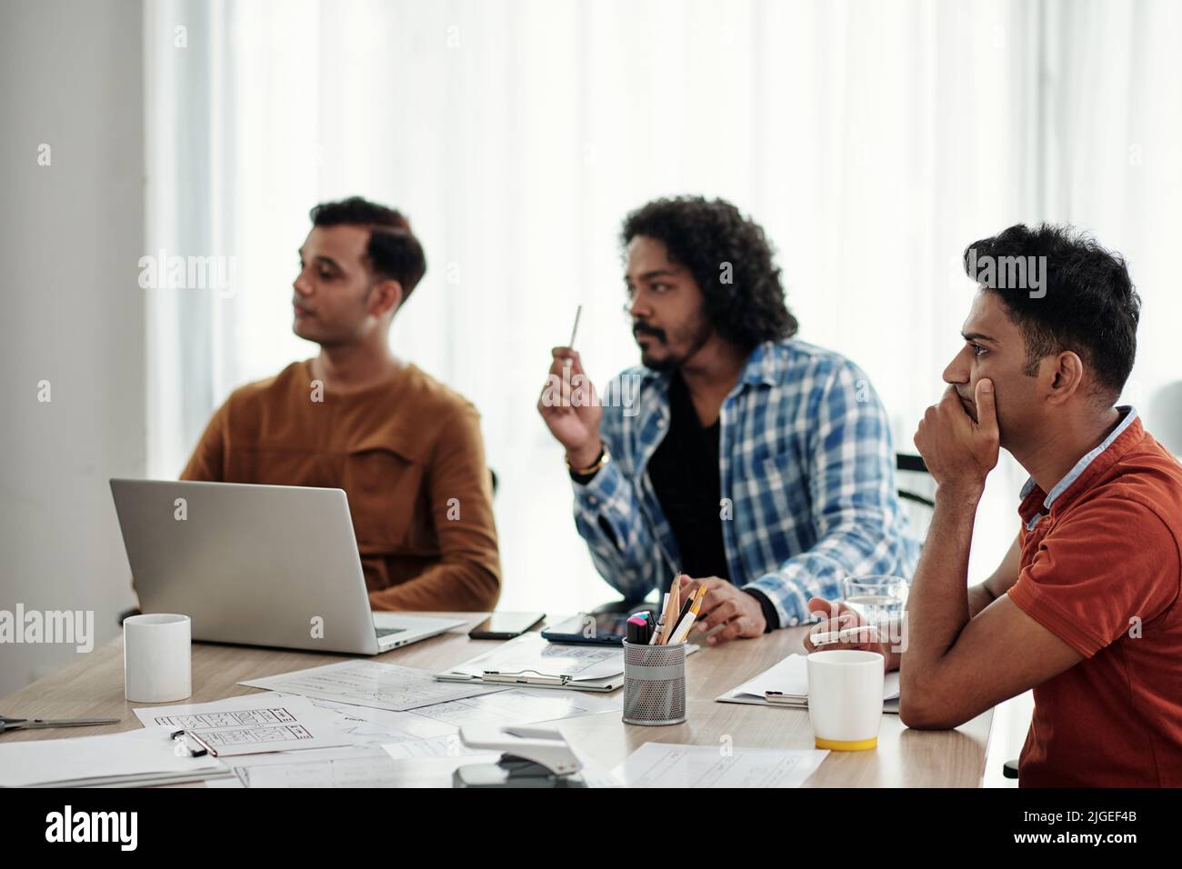 Group developers testing hi-res stock photography and images - Alamy