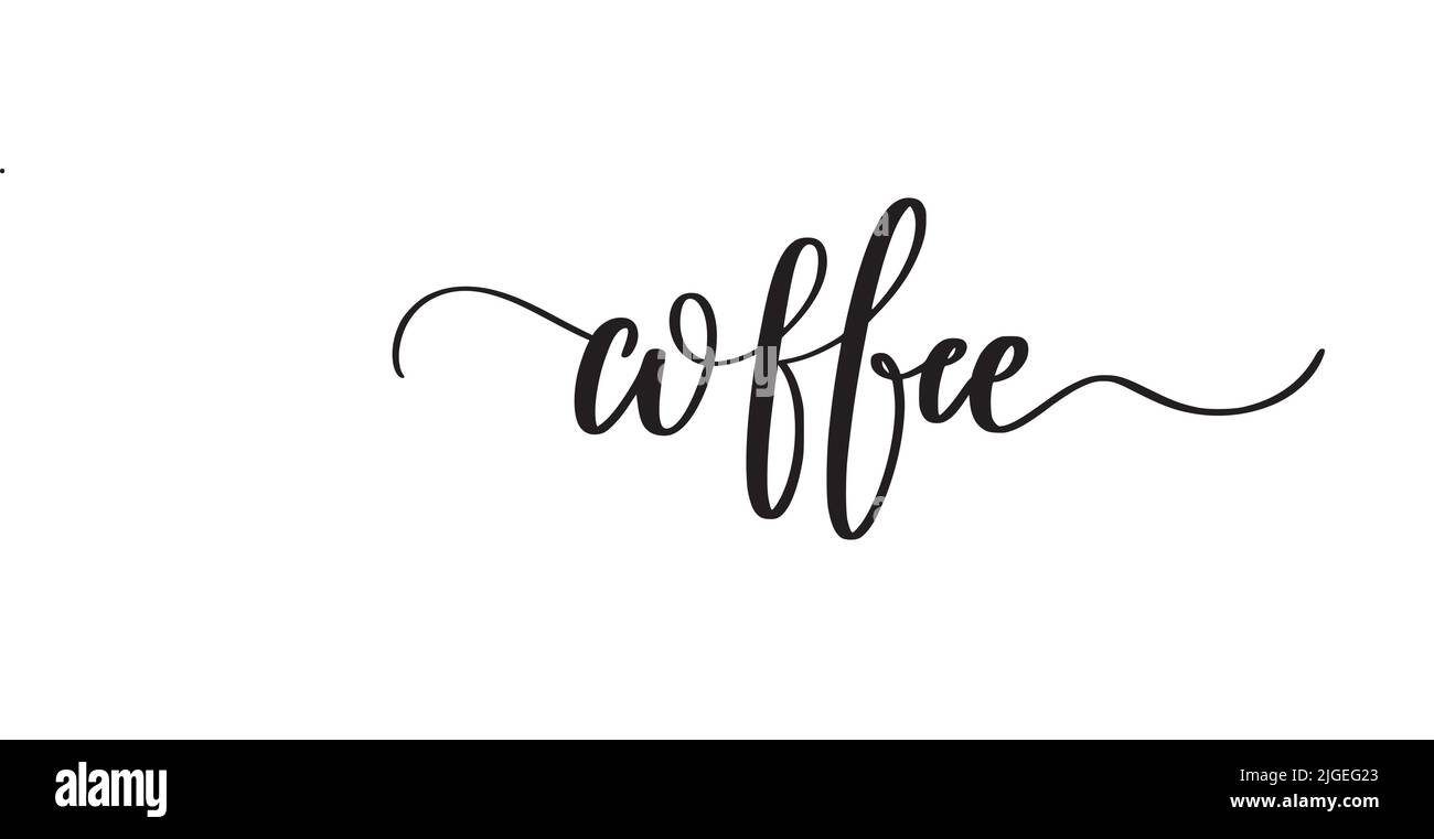 Coffee cute modern calligraphy word Stock Vector Image & Art - Alamy