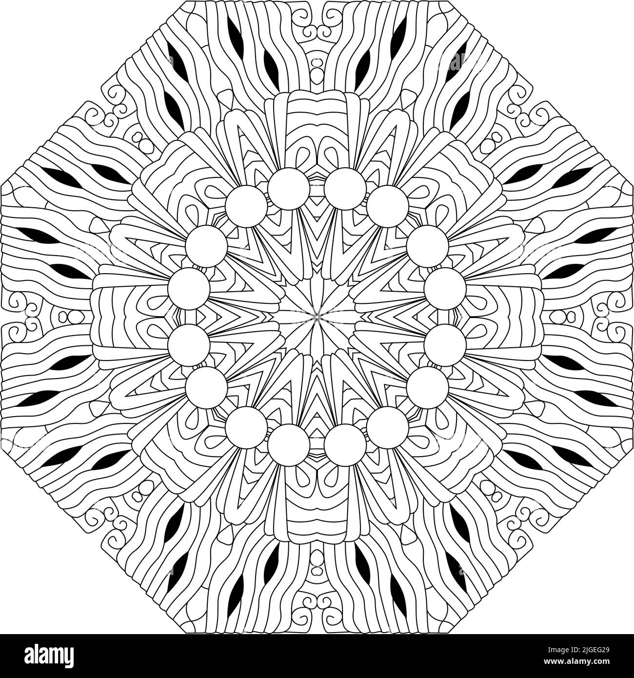 Vector Adult Coloring Book Textures. Hand-painted art design. Adult ...