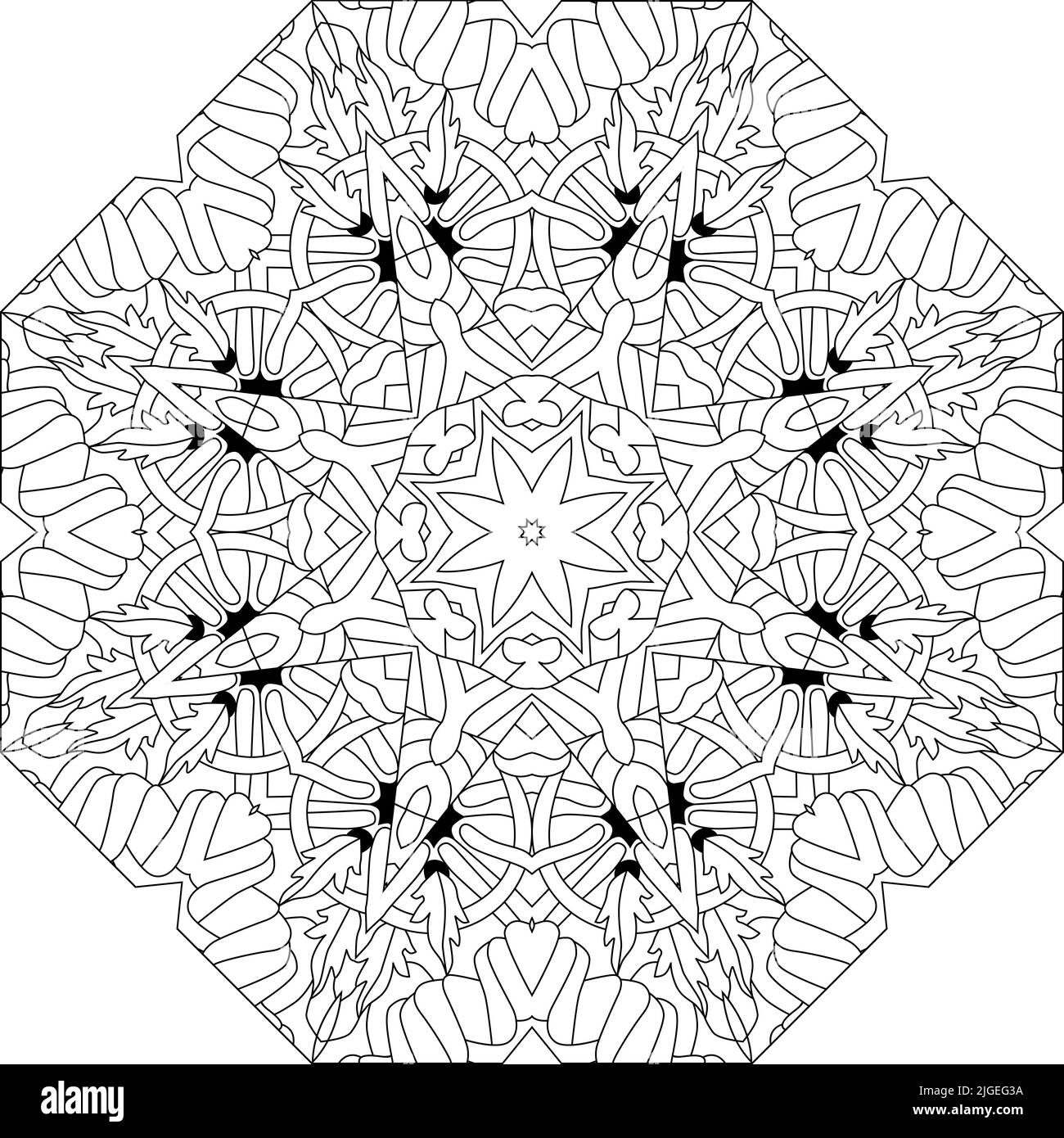 Vector Adult Coloring Book Textures. Hand-painted art design. Adult ...