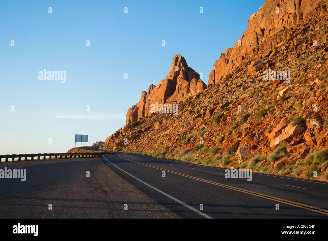 Road through mountains, Utah Stock Photo - Alamy