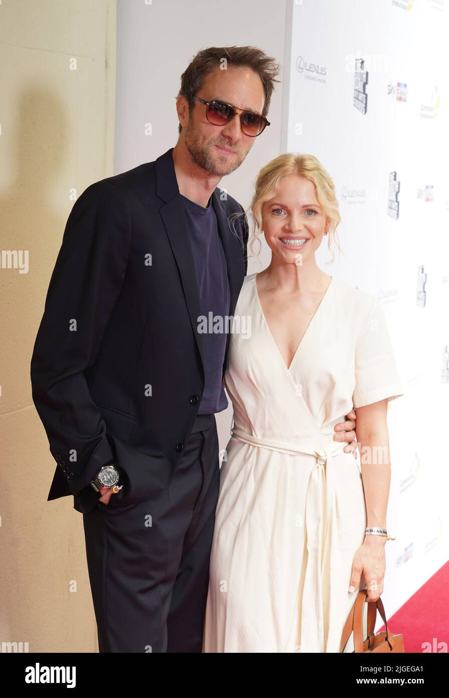 Oliver Chris and Kate Philips arriving for the South Bank Sky Arts ...