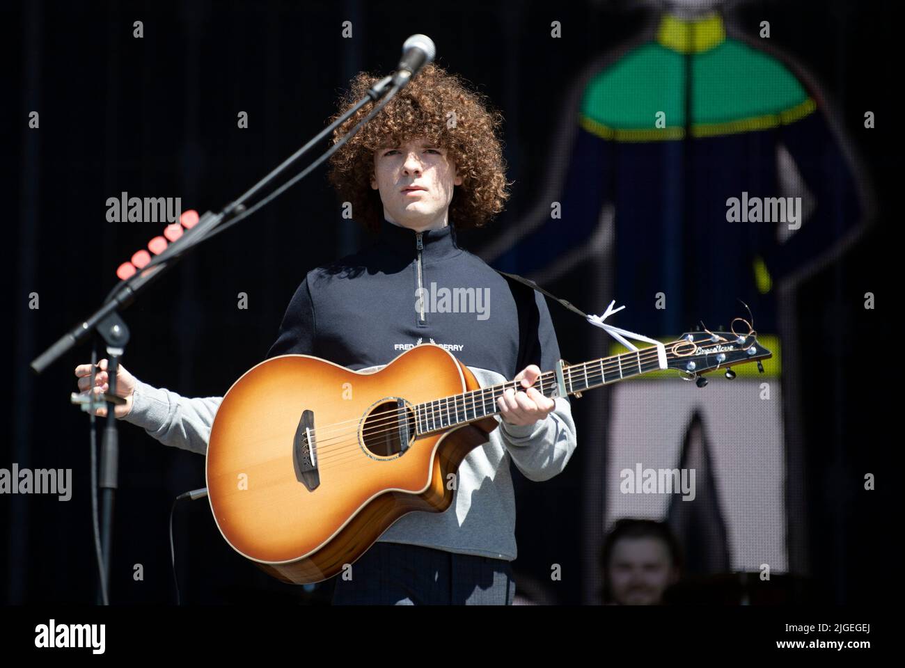 Dylan John Thomas performing on the main stage at the TRNSMT Festival ...