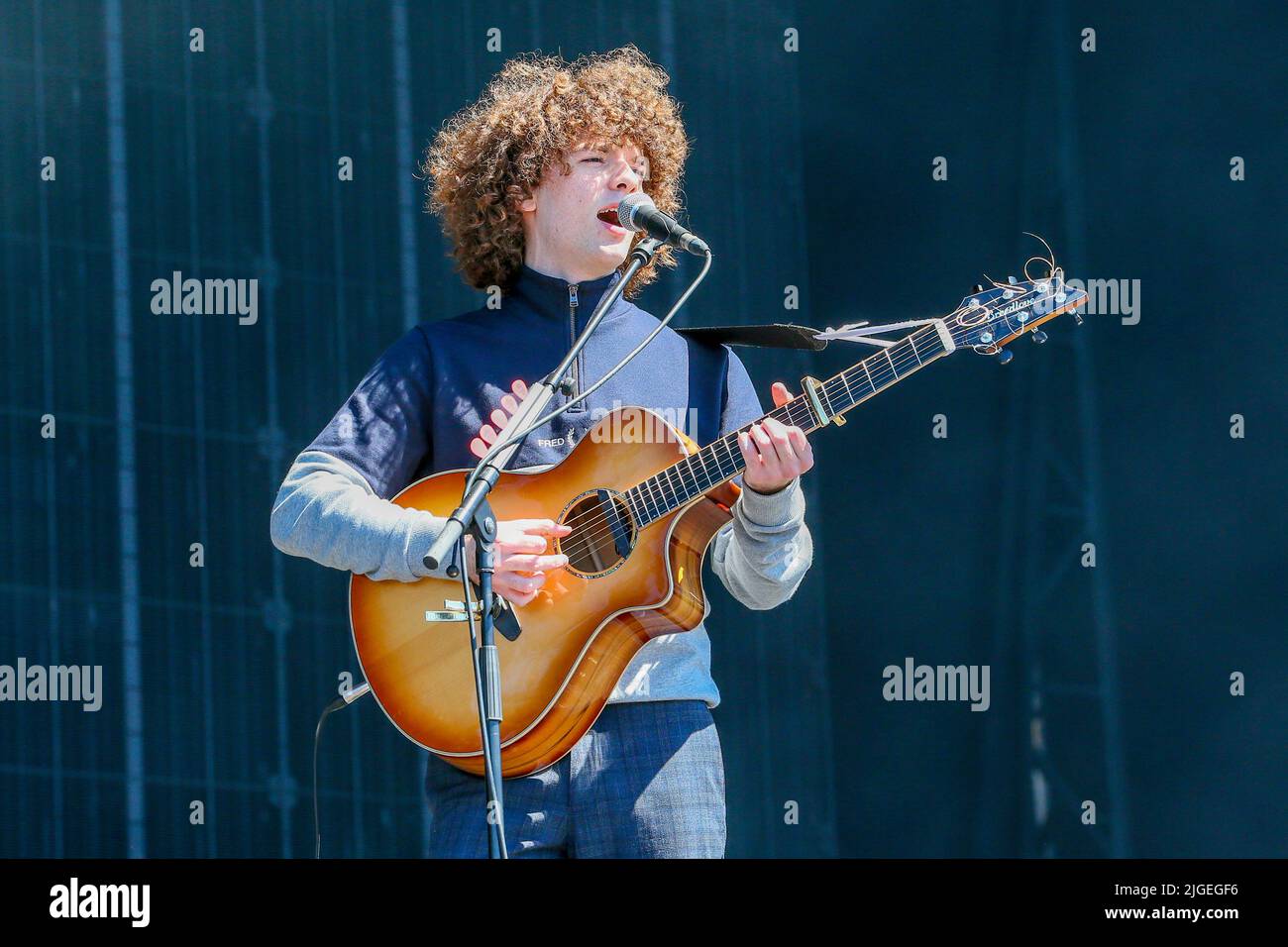 Glasgow, UK. 10th July, 2022. Local Glasgow born singer DYLAN JOHN ...