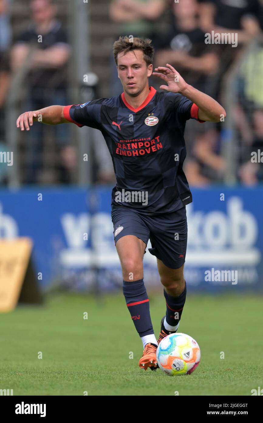 GUTERSLOH - Dennis Vos of PSV Eindhoven during the friendly match ...