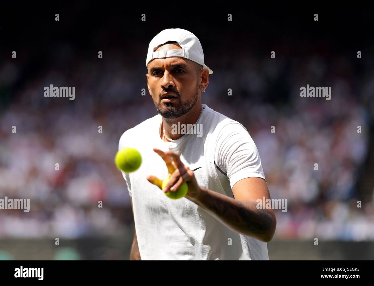 Nick Kyrgios during The Final of the Gentlemen's Singles against Novak ...