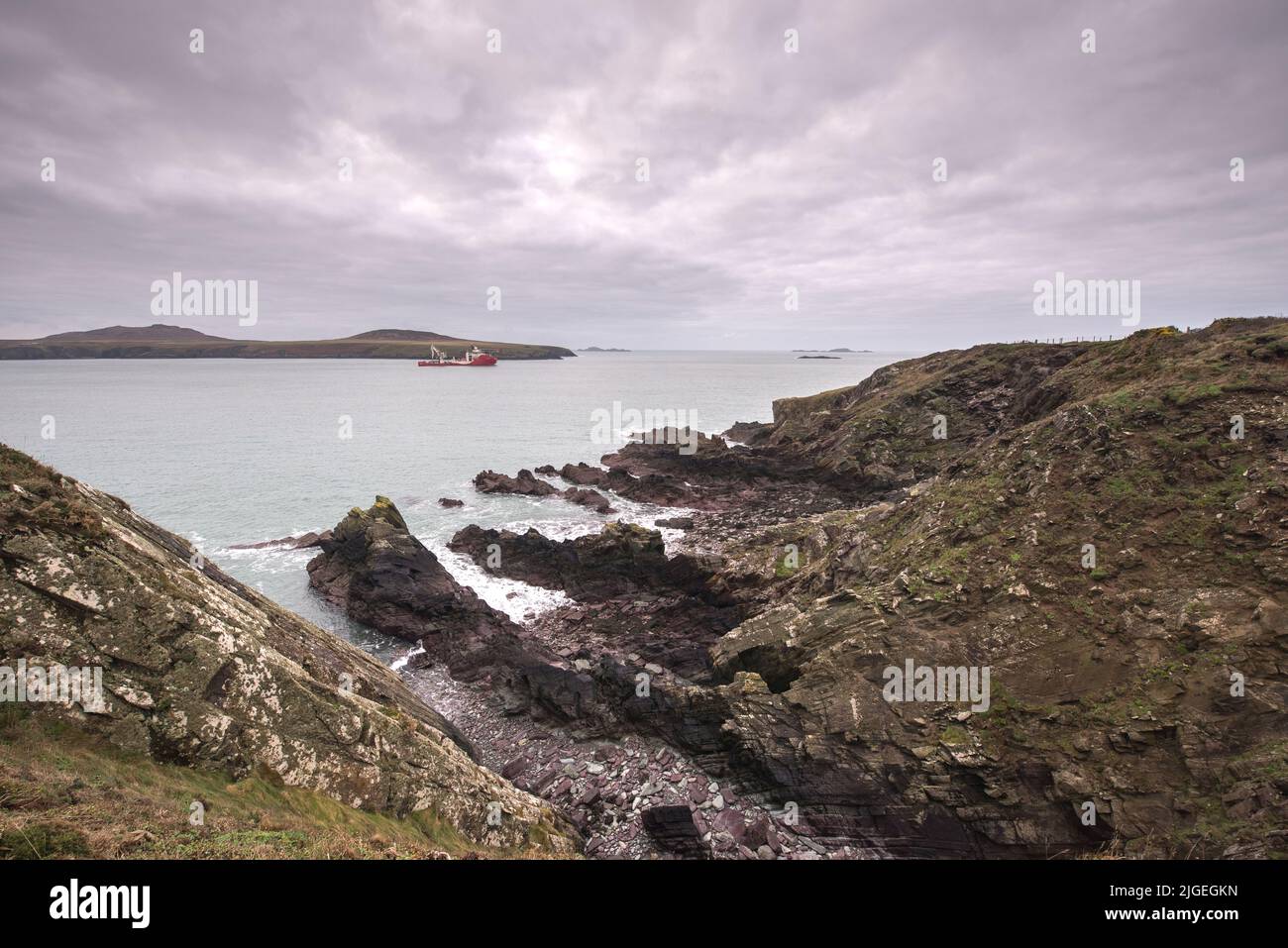 Experimental tidal energy turbine deployed in Ramsey Sound in West ...