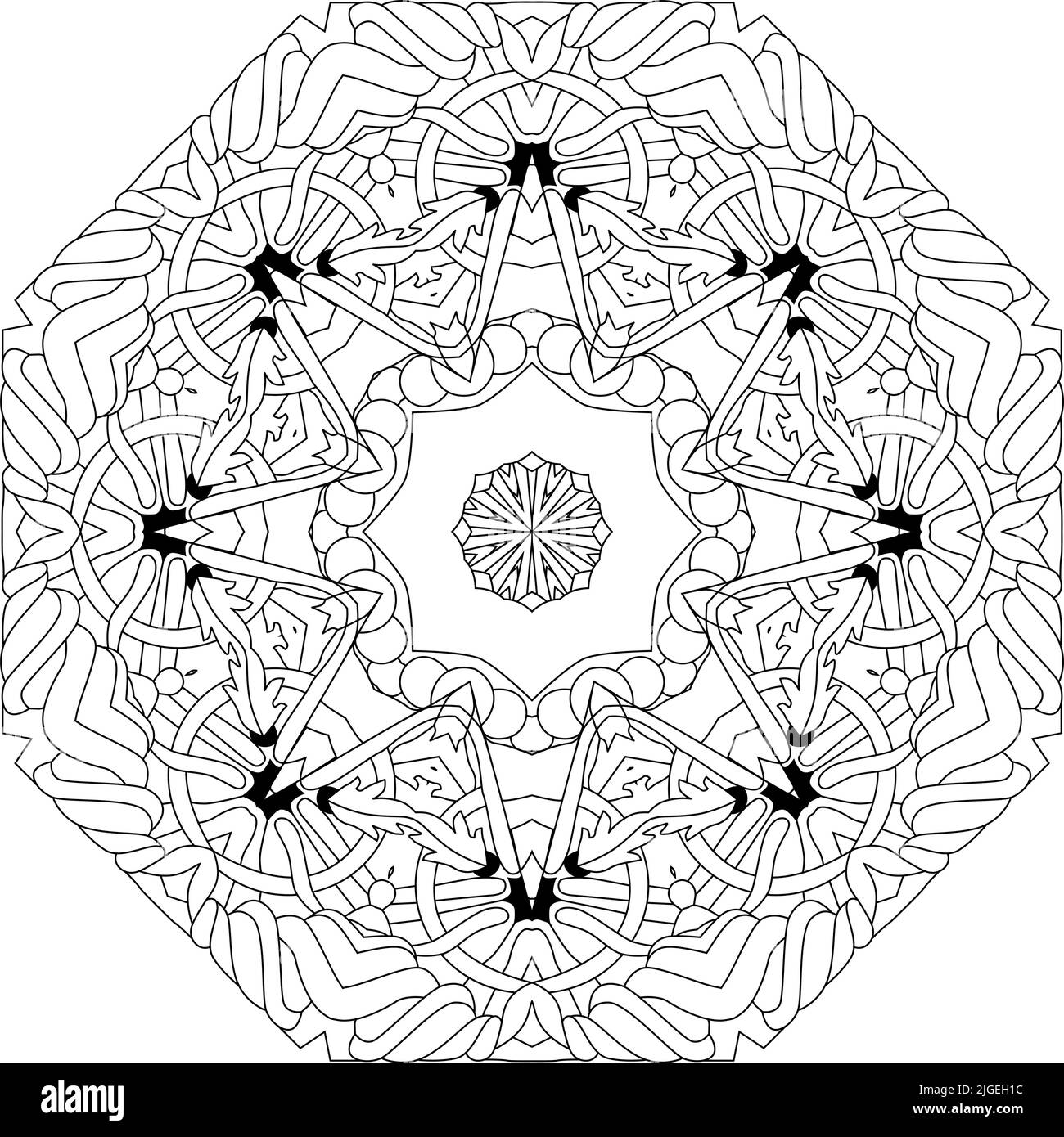 Vector Adult Coloring Book Textures. Hand-painted art design. Adult ...