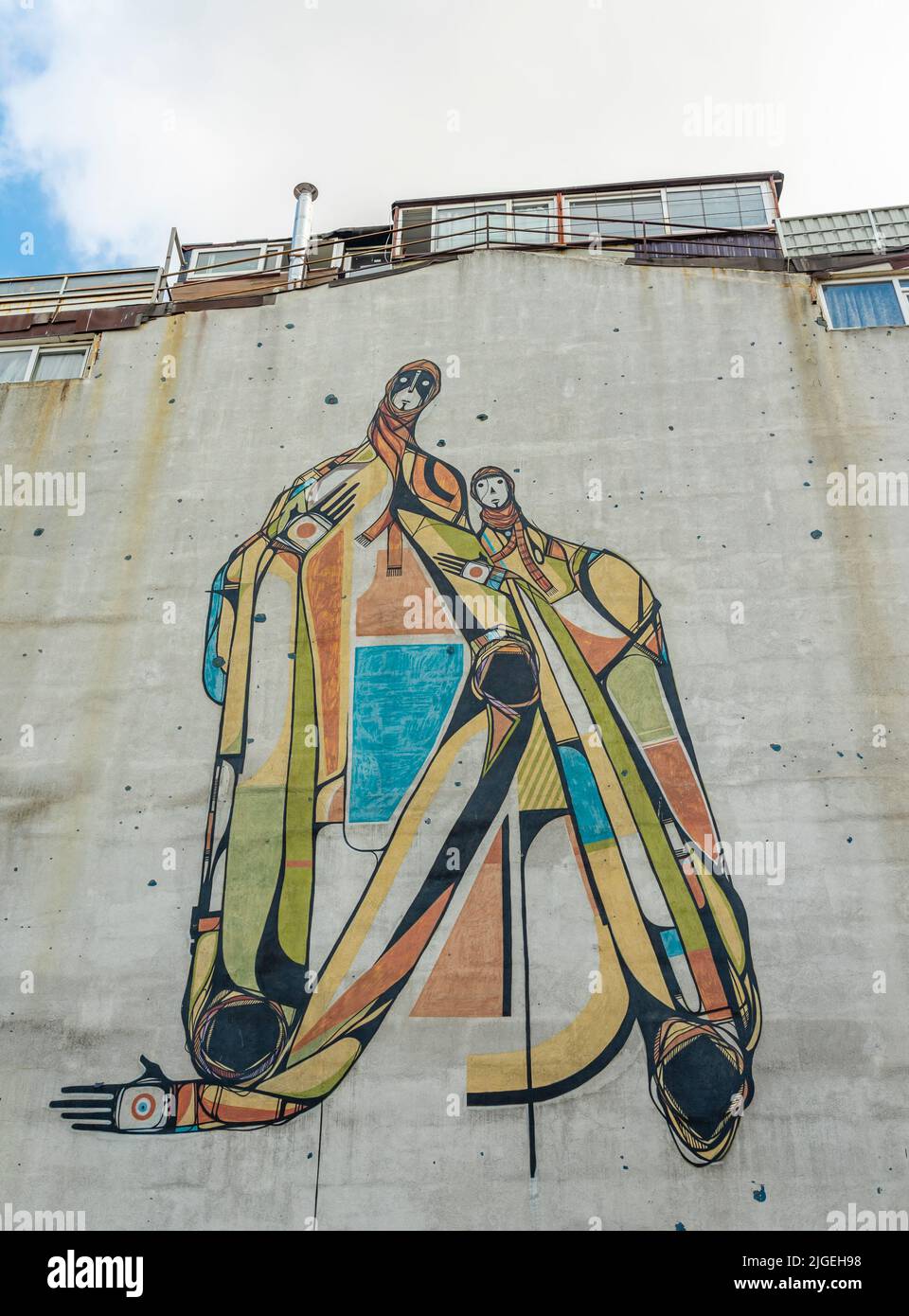 Mural Family by Amose in Istanbul. Street art, murals in Karaköy ...