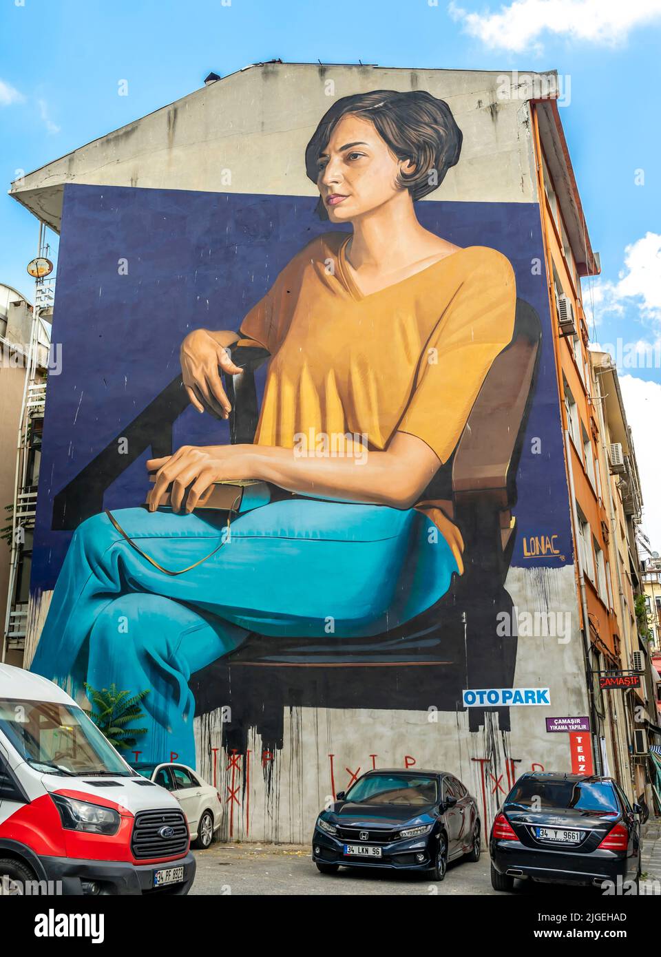 Mural " Intermission " by LONAC, 2013. Murals in Istanbul. Street art ...