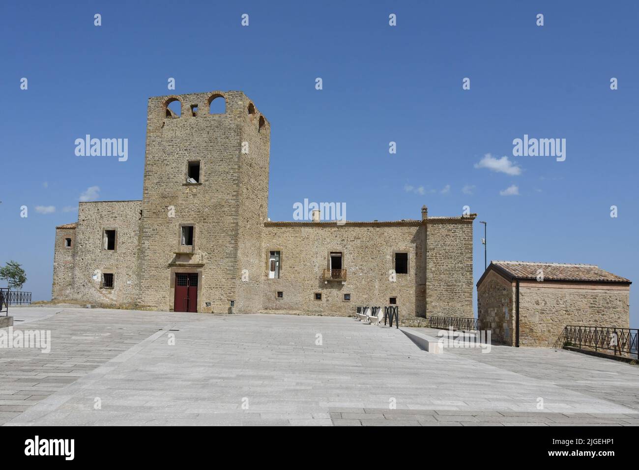 The castle of Grottole, a village in the Basilicata region, Italy Stock ...