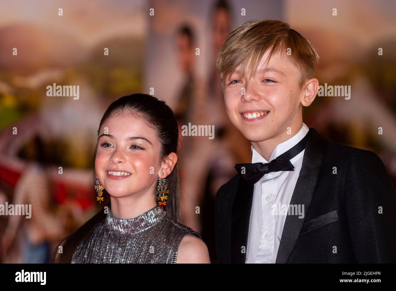 London, UK. 10 July 2022. Actors (L) Eden Hamilton, playing Pattie, and Austin Haynes, playing ...