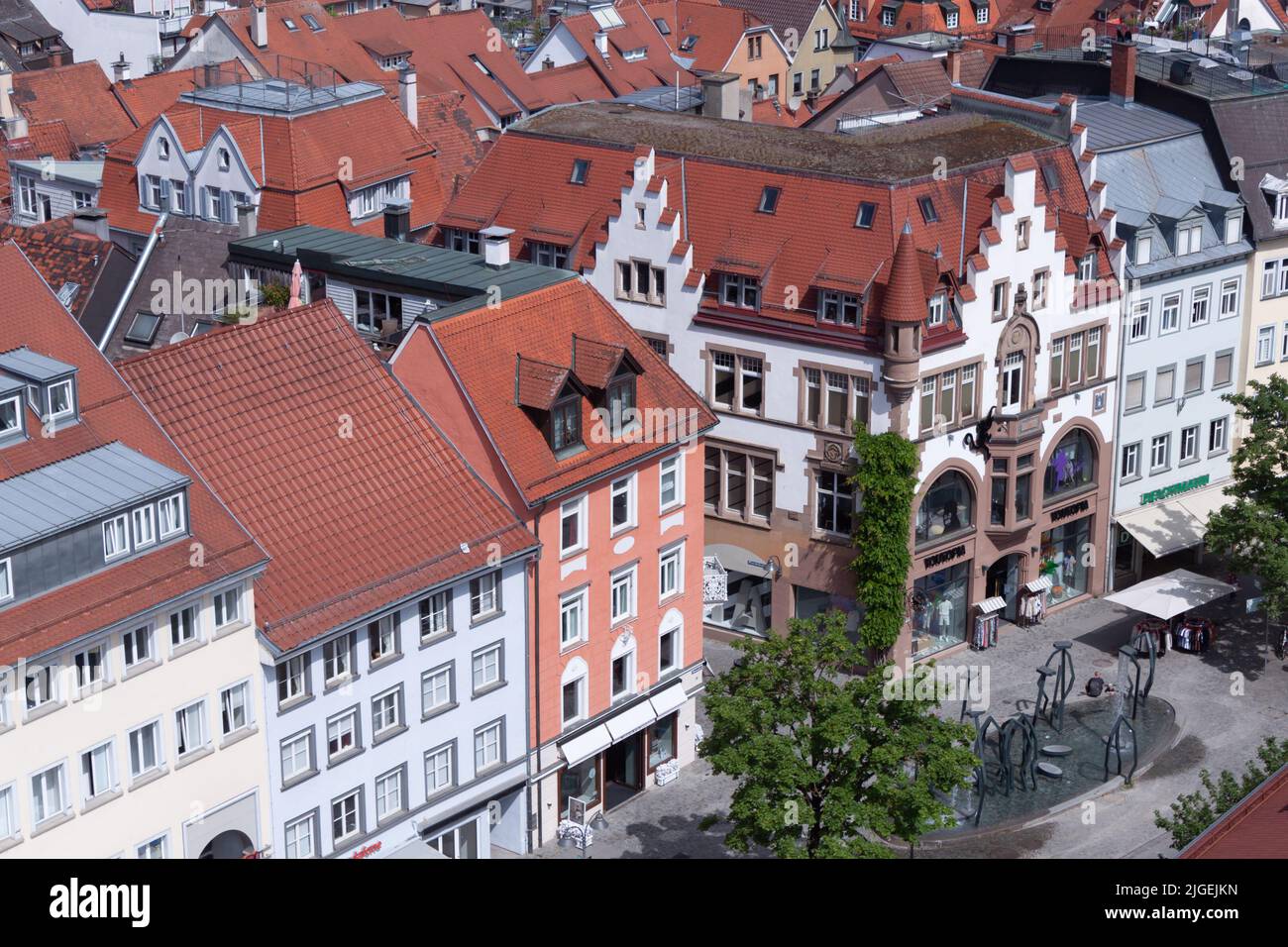RAVENSBURG, BADEN-WUERTTEMBERG, GERMANY - MAY 23, 2022: Aerial view of ...