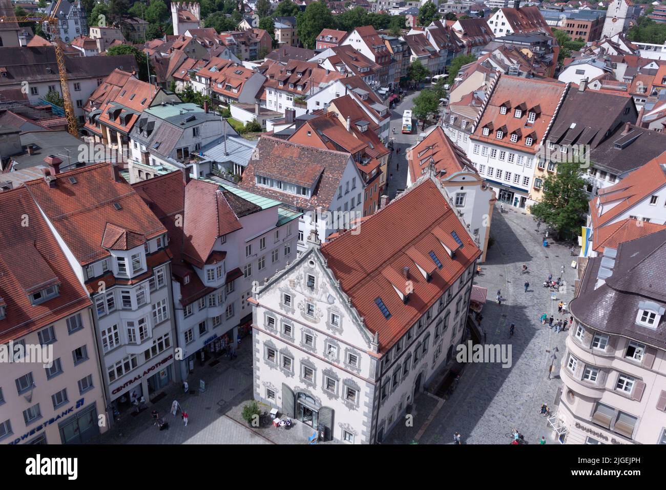 RAVENSBURG, BADEN-WUERTTEMBERG, GERMANY - MAY 23, 2022: Aerial view of ...