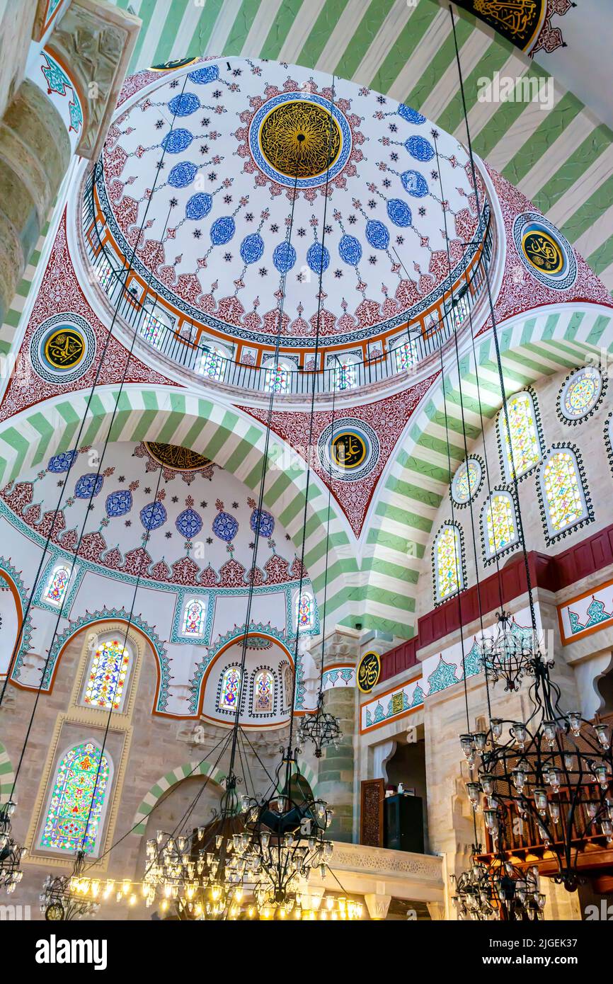 Mihrimah Sultan Mosque interior, 16th century. Üsküdar, İstanbul ...