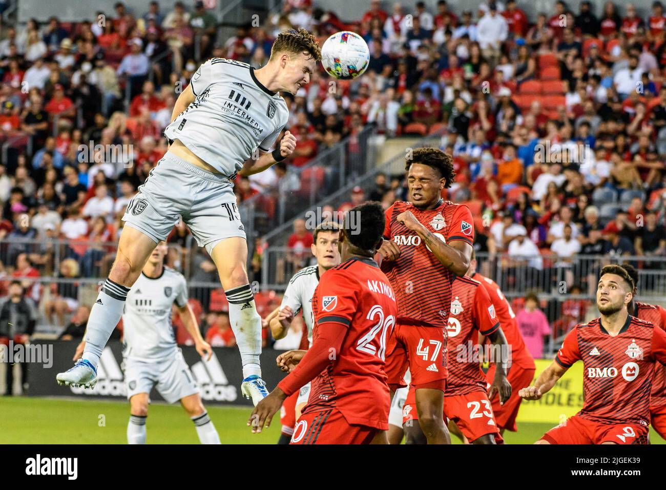 Toronto, Canada. 09th July, 2022. Tanner Beason (15) in action during ...
