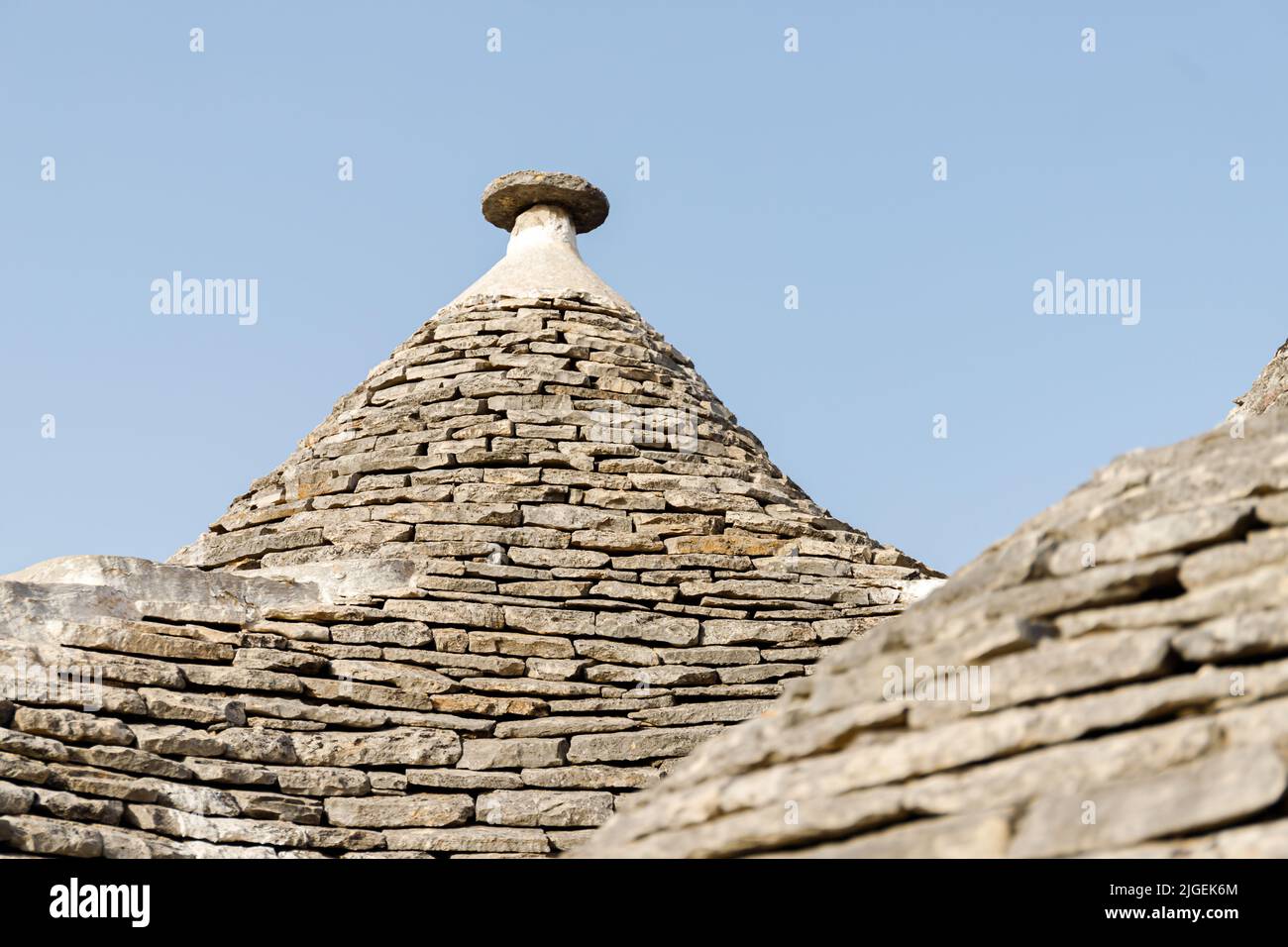 Unique Trulli houses with conical roofs in Alberobello, Italy Stock ...