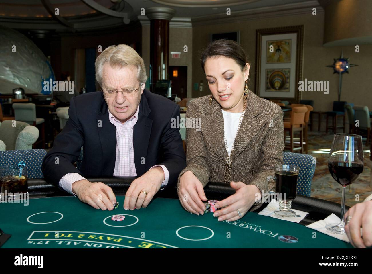 Barbara Padilla guards her chips as Jerry Springer laments how many ...