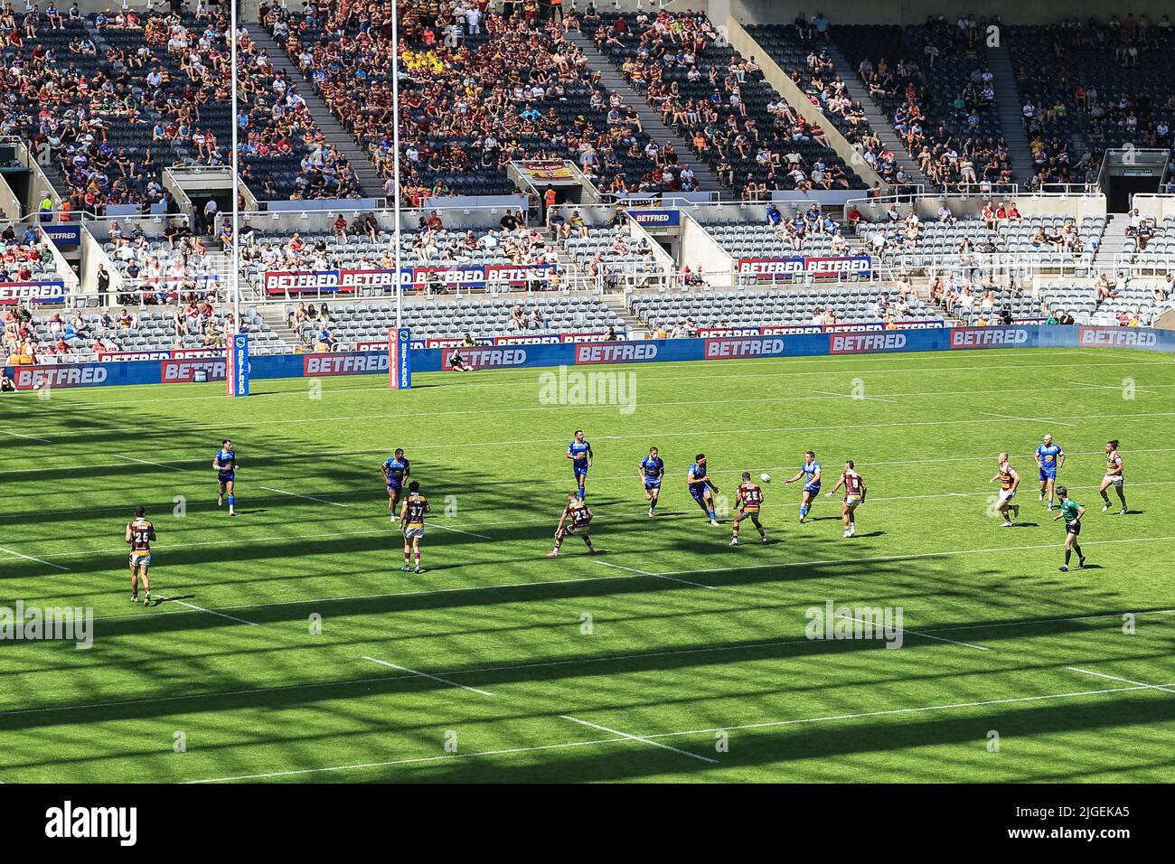 Newcastle, UK. 10th July, 2022. Marc Sneyd #7 of Salford Red Devils ...