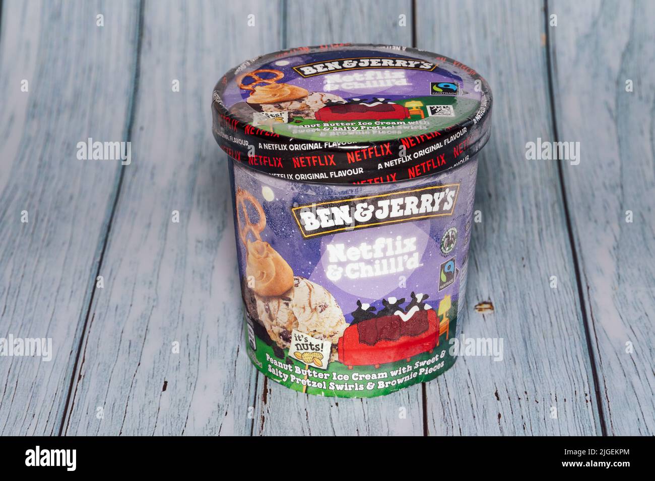 Ben and Jerry Netflix and Chill original flavour ice cream. Famous ...
