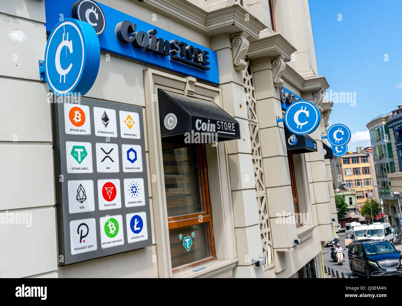 CoinStore Bitcoin store and sign with cryptocurrency symbols - store ...