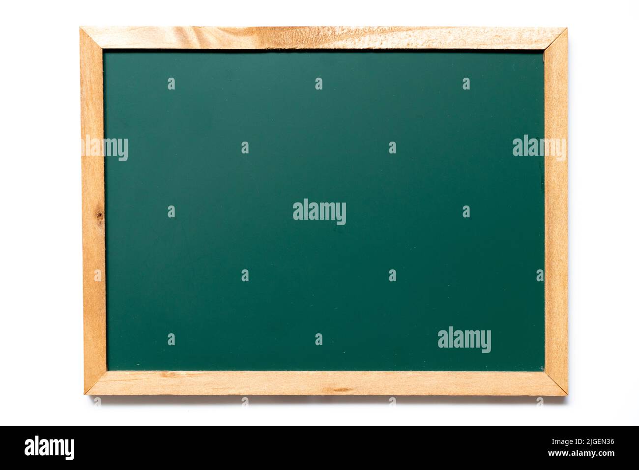 Blank green color blackboard on white background with copy space for ...